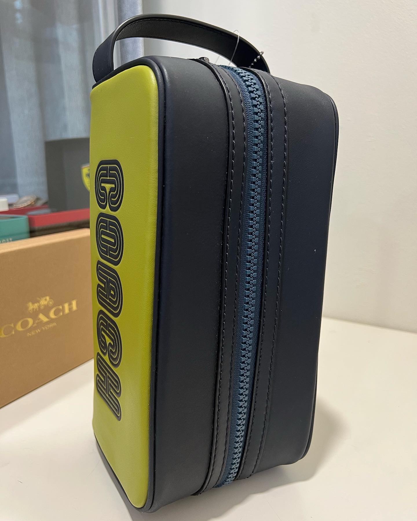 Coach Large Travel Kit in Lime Green Multi – Exclusively USA