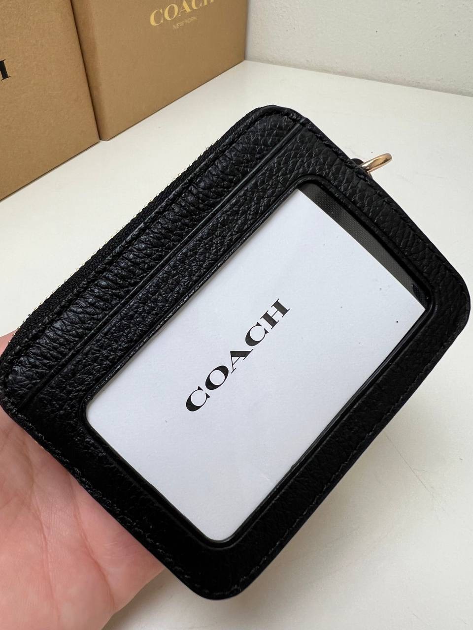 Coach Zip Chain Cardcase in Black – Exclusively USA