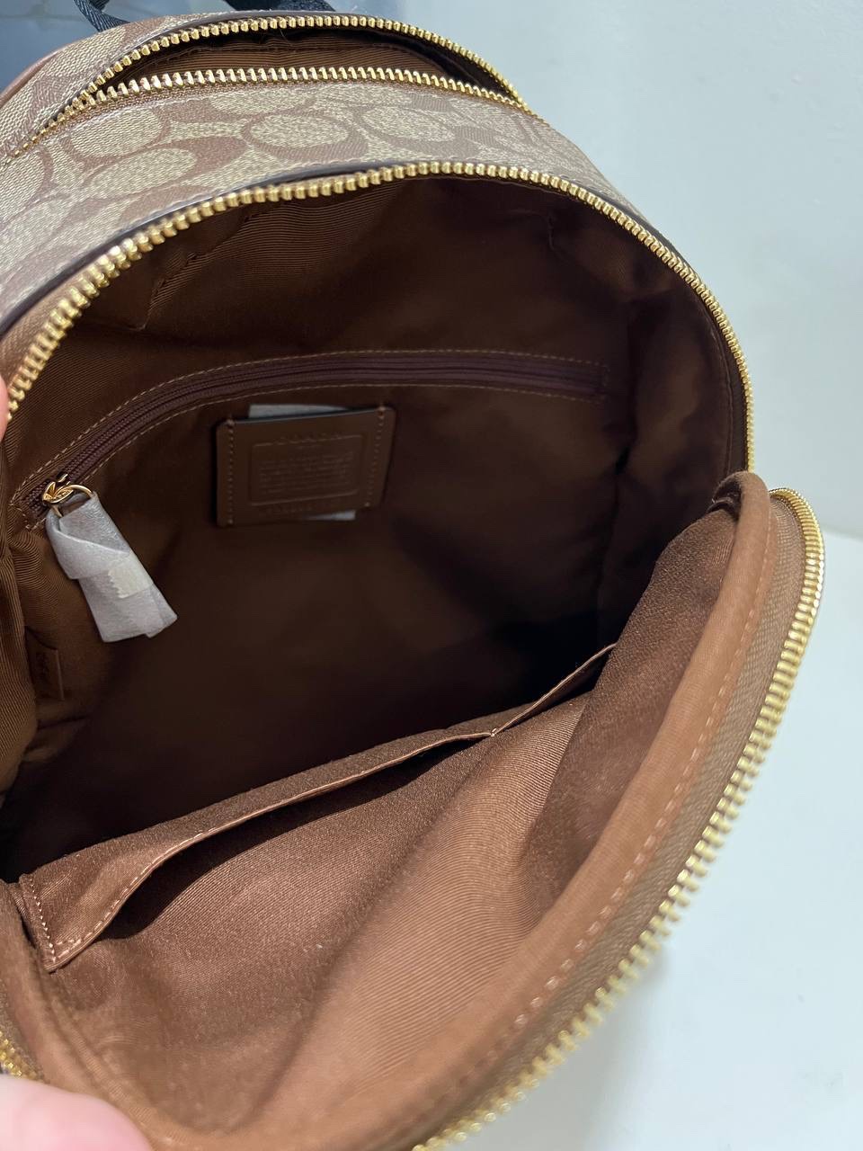 Coach Court Backpack in Signature Khaki/Saddle 2 – Exclusively USA
