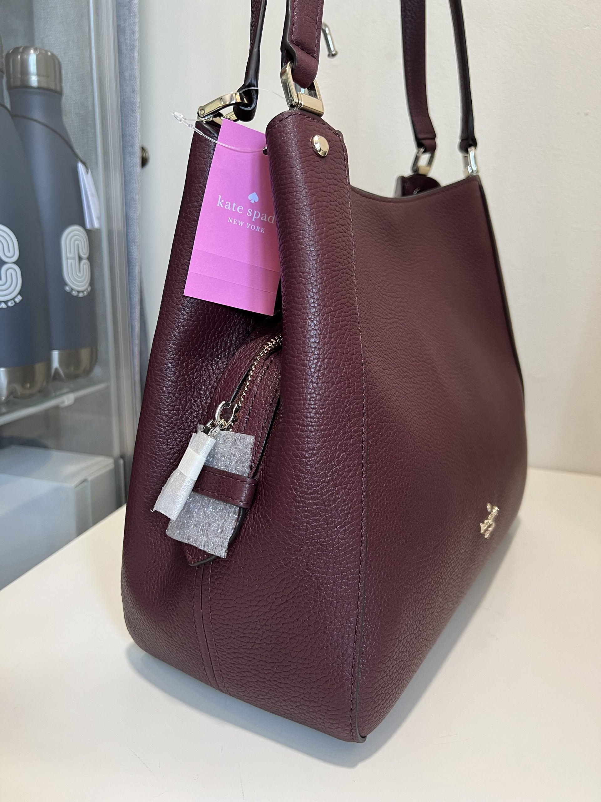 Kate Spade Leila Medium Triple Compartment Shoulder Bag in Cherrywood ...