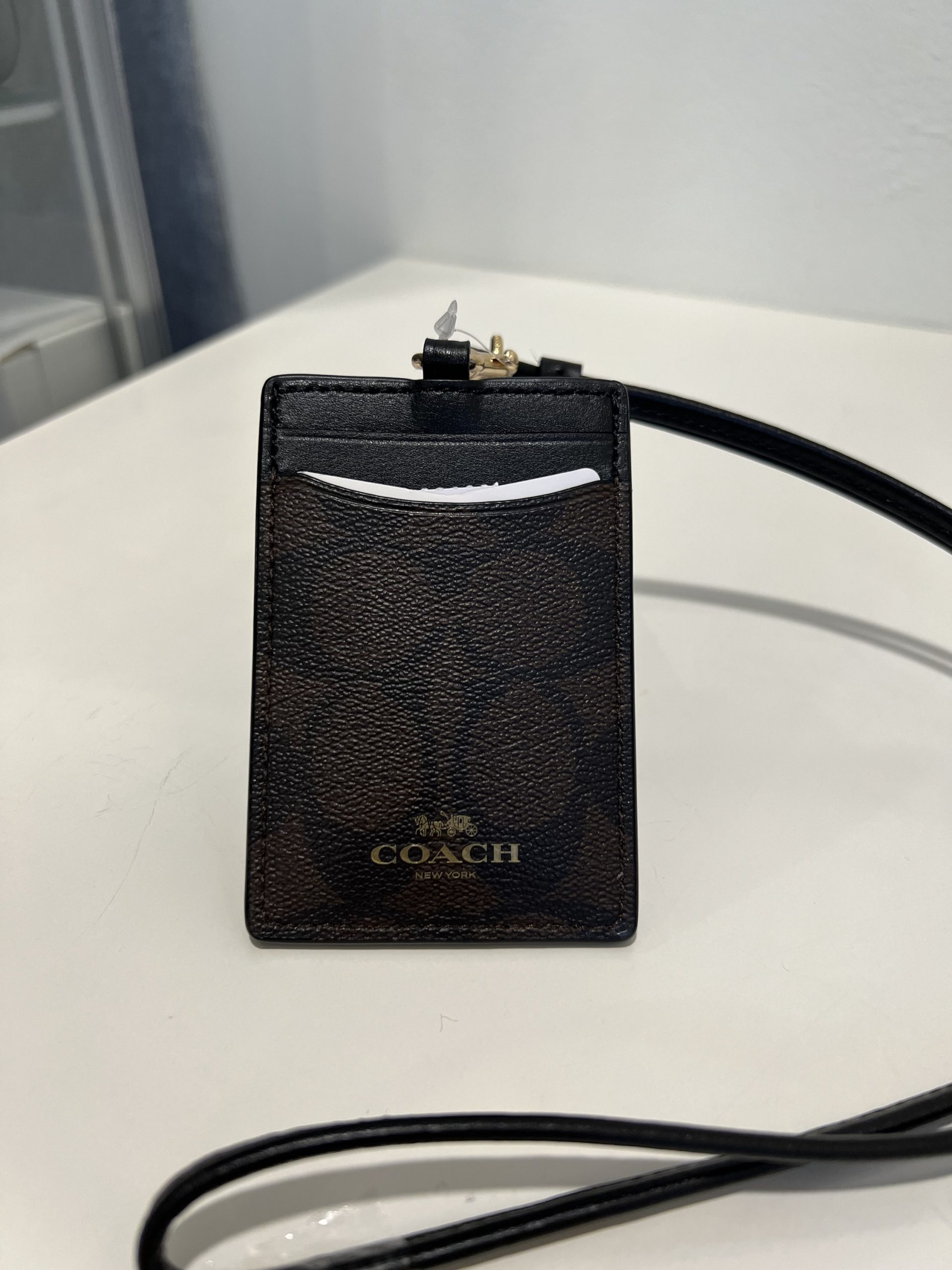 Coach ID Lanyard in Signature Brown Black – Exclusively USA