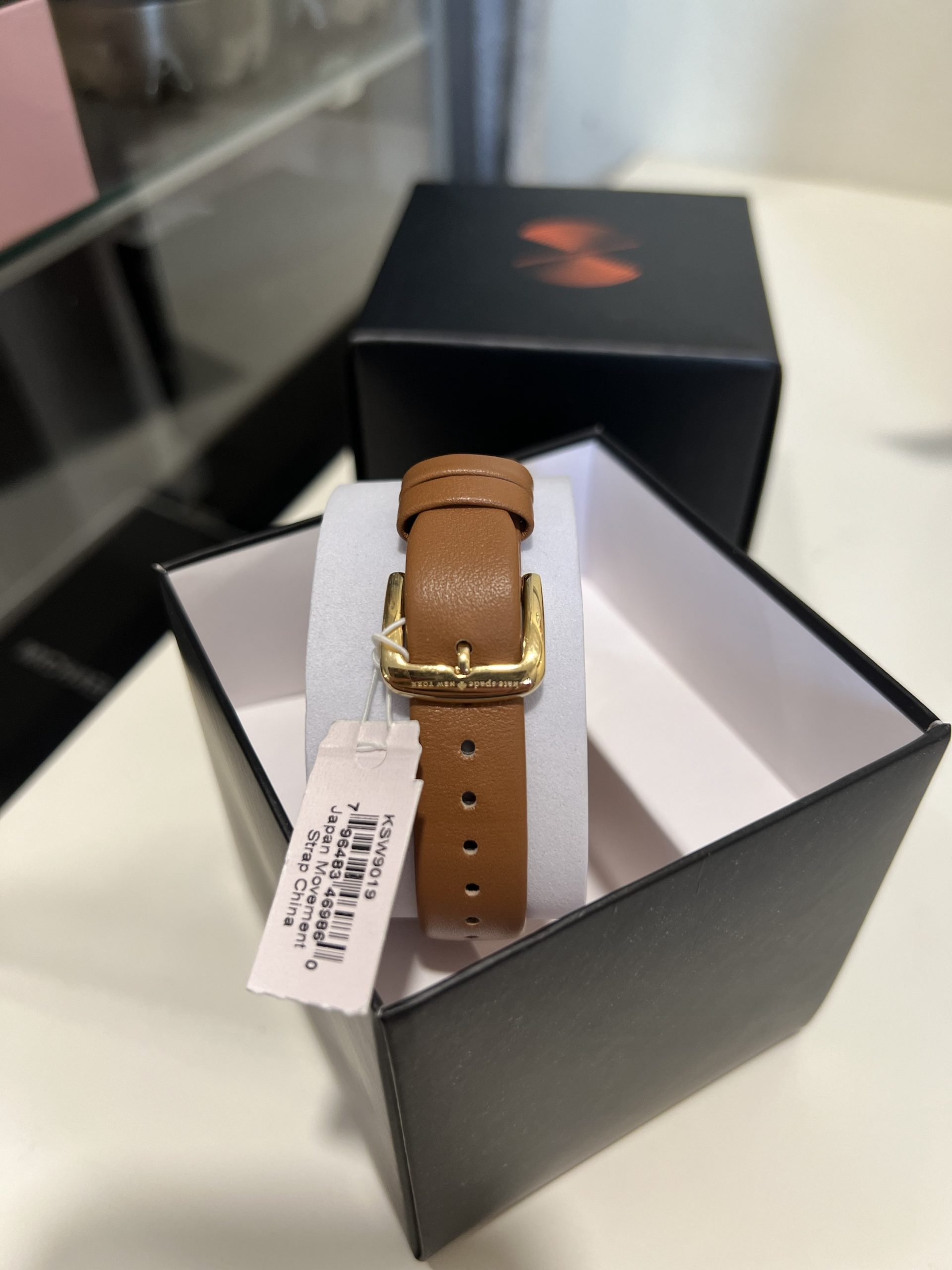 kate spade new york metro three-hand brown leather watch KSW9019 ...