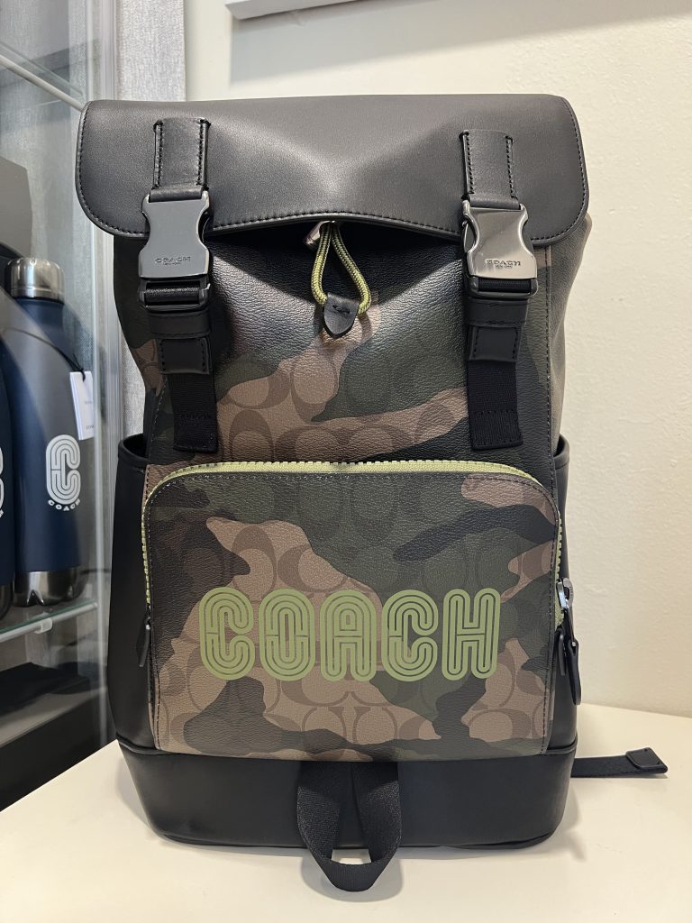 Coach Track Backpack In Signature Canvas With Camo Print And Coach ...