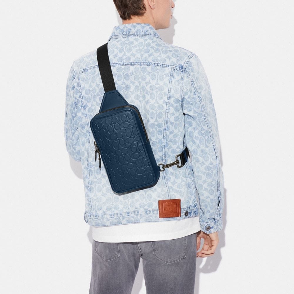Coach Men Sullivan Pack In Signature Leather in Denim – Exclusively USA