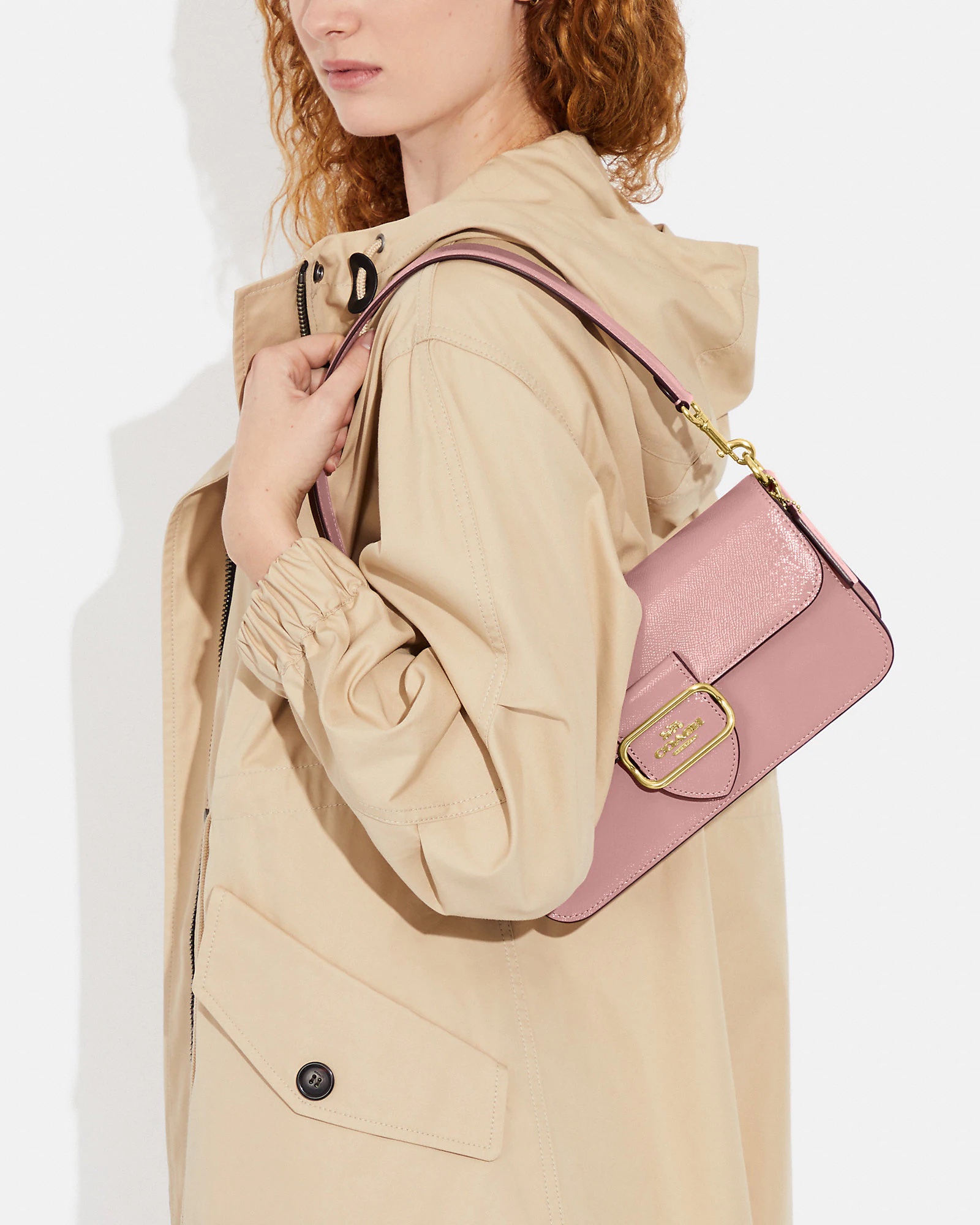 Coach Morgan Shoulder Bag in Dusty Rose – Exclusively USA