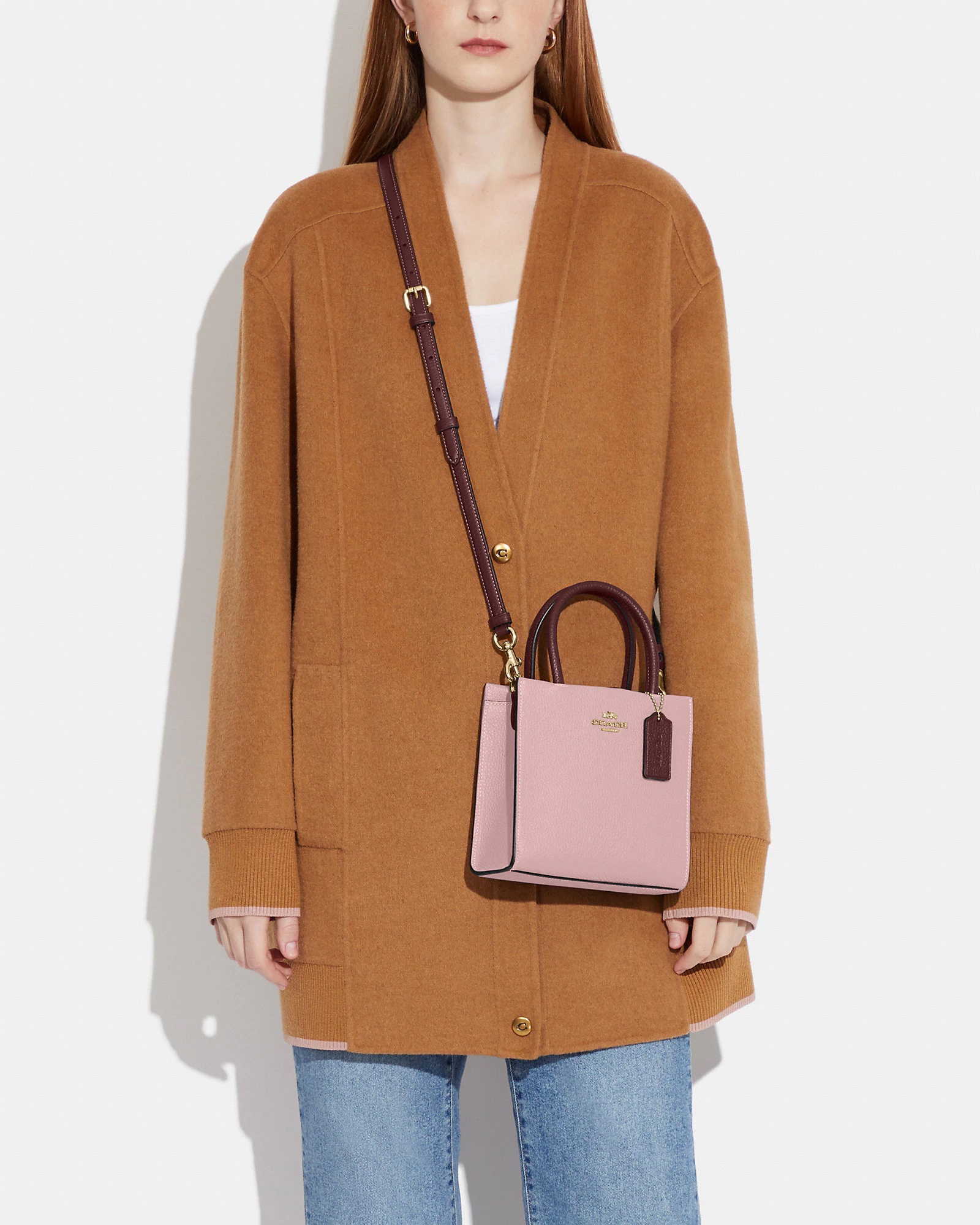 Coach Mini Cally Crossbody in Powder Pink Wine Multi – Exclusively USA