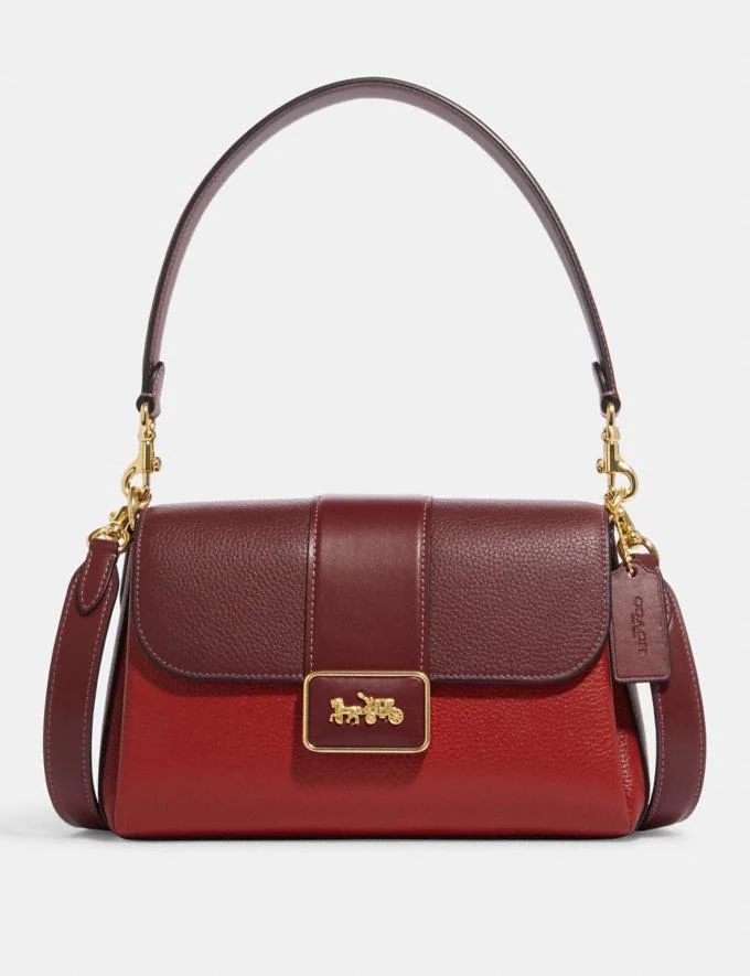 Coach Grace Shoulder Bag In Colorblock Red Apple Multi – Exclusively USA