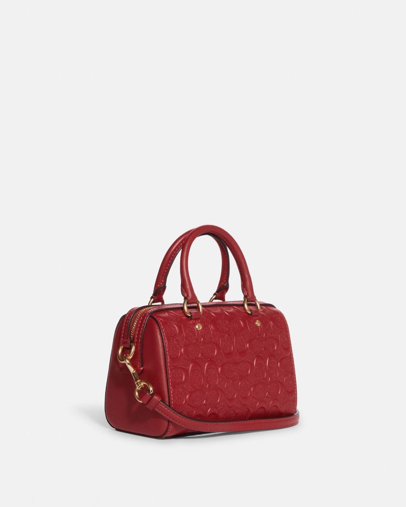 Coach Mini Rowan Crossbody In Signature Leather Red – Exclusively USA