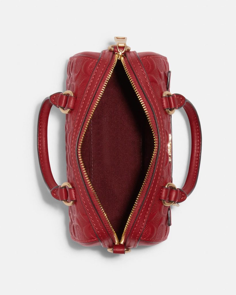 Coach Mini Rowan Crossbody In Signature Leather Red – Exclusively USA