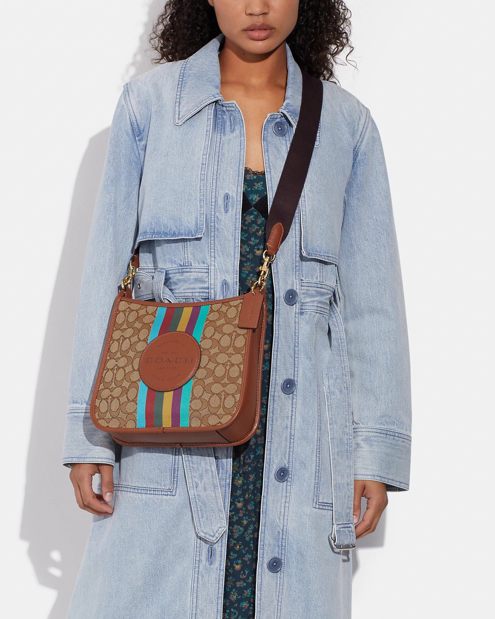 Coach Dempsey File Bag In Signature Jacquard With Stripe And Coach ...