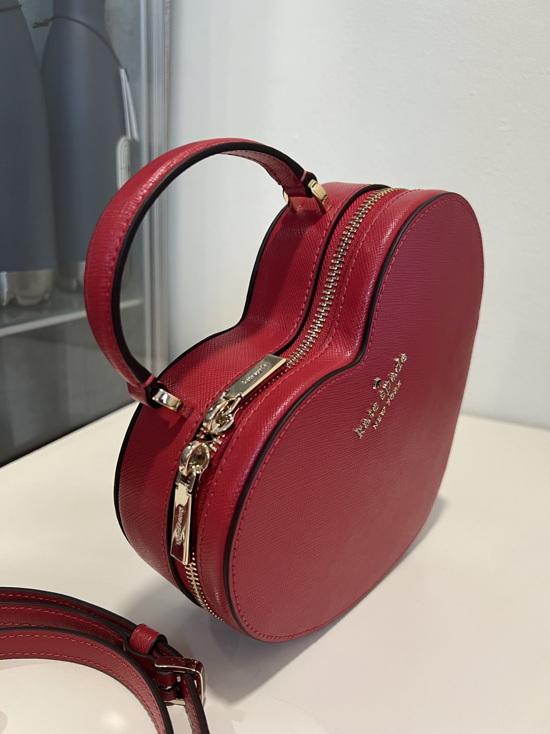 Kate Spade Love Shack Heart Crossbody in Candied Cherry – Exclusively USA