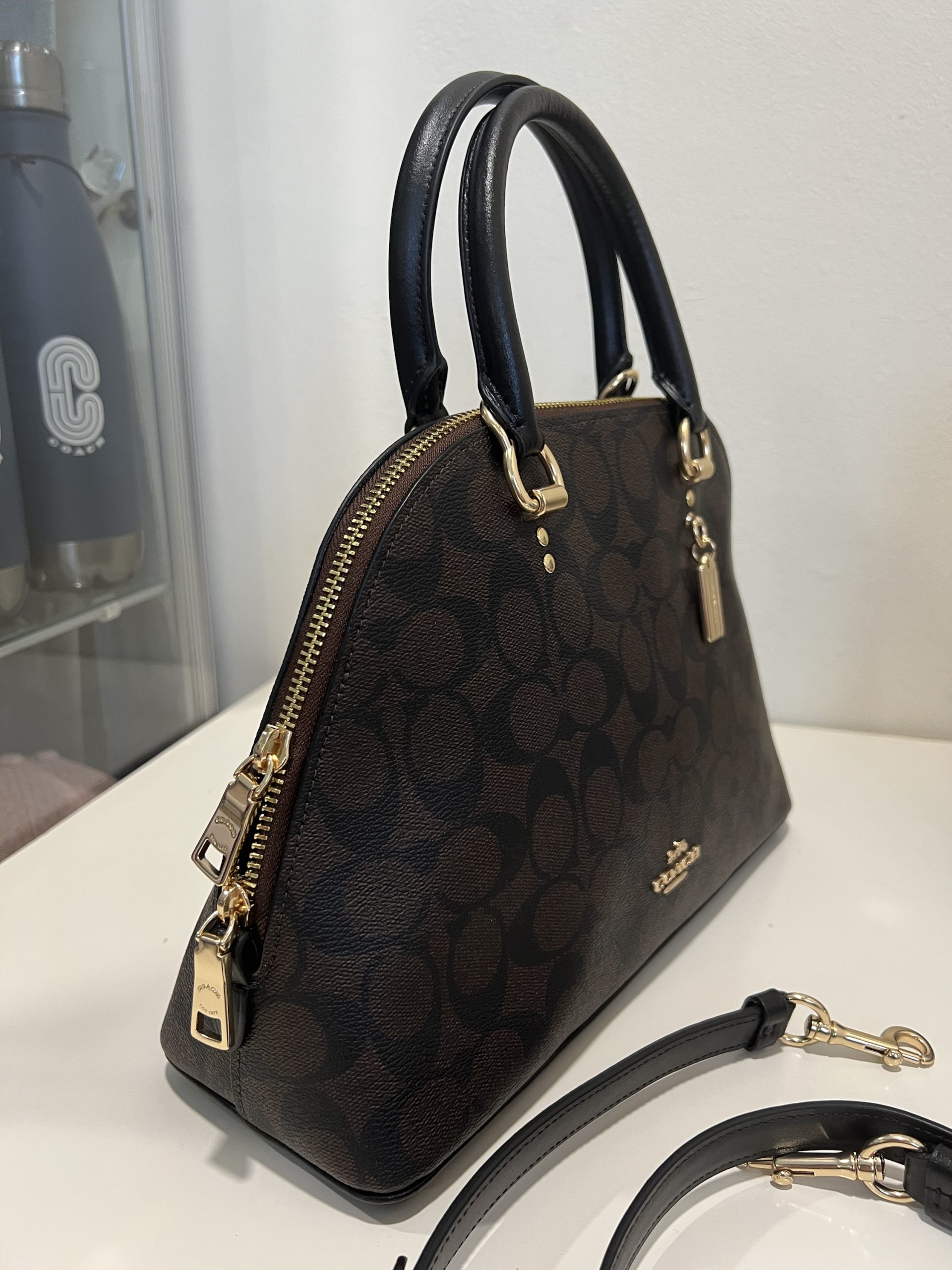Coach Katy Satchel in Signature Brown – Exclusively USA