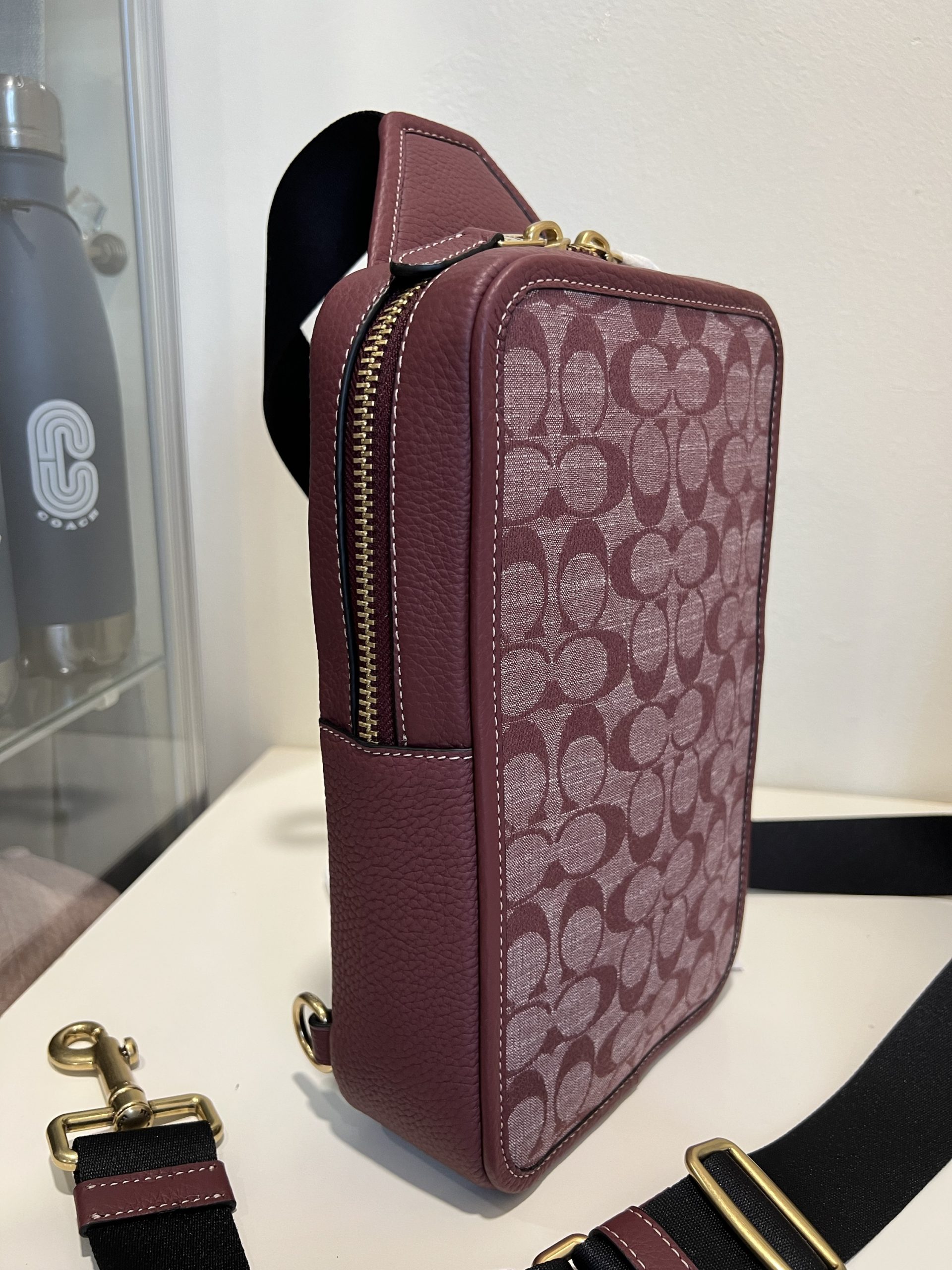Coach Sullivan Pack in Signature Chambray Wine – Exclusively USA