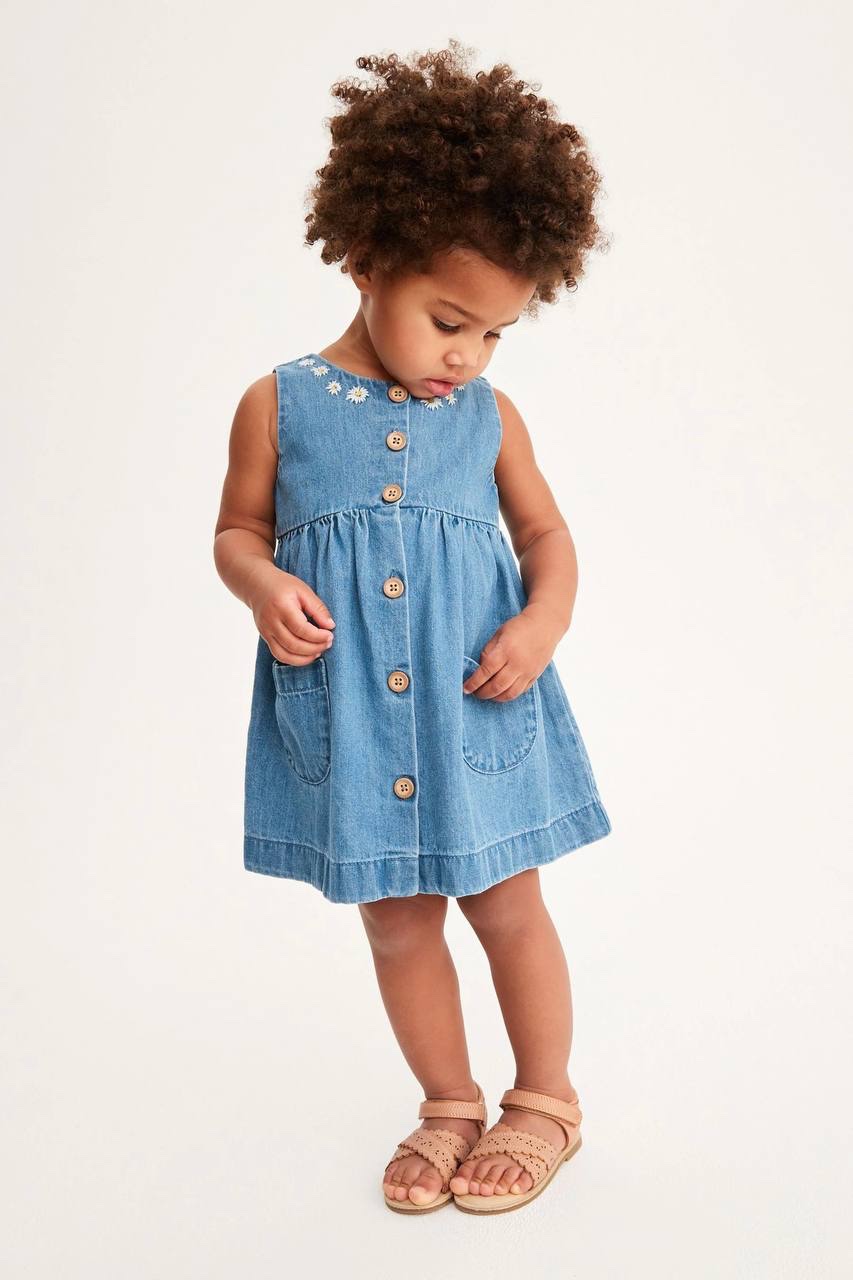 Next Button Front Cotton Dress – Exclusively USA