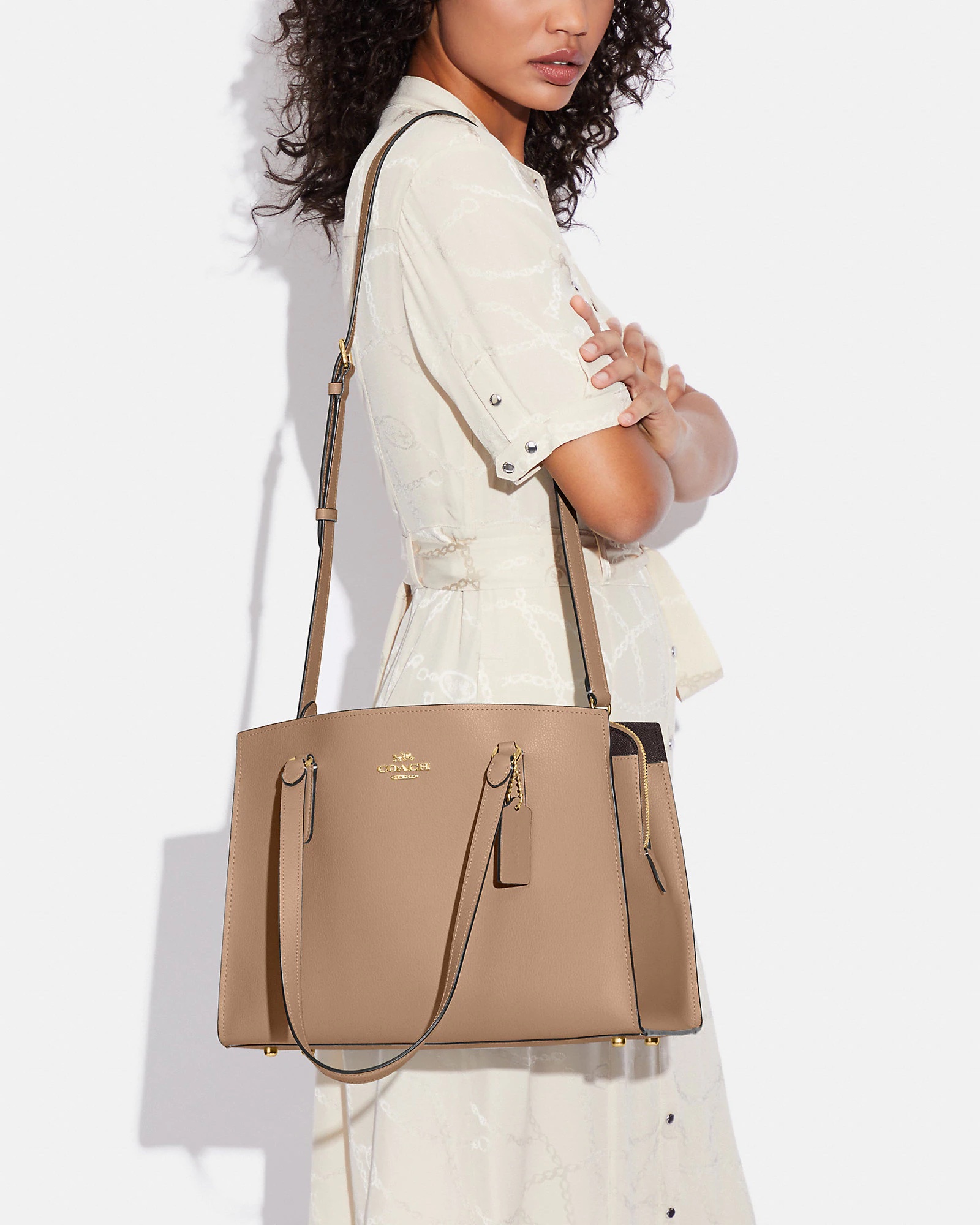 Coach Tatum Carryall in Taupe – Exclusively USA